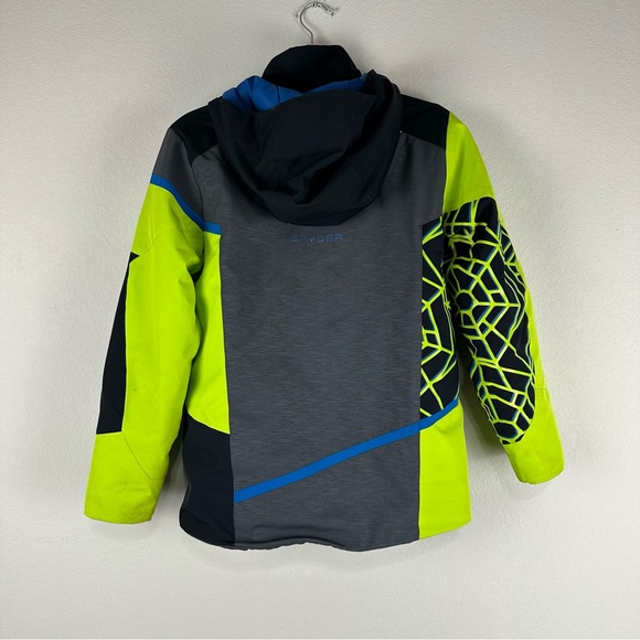 Spyder | Jackets & Coats | Spyder Boys Green Blue Gray Challenger Ski ...